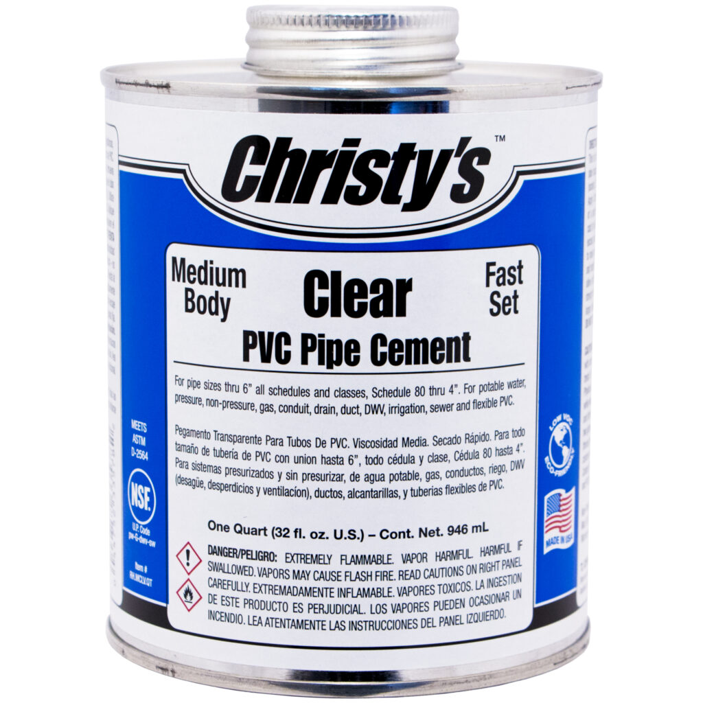 Clear Regular PVC Cement - Christy's
