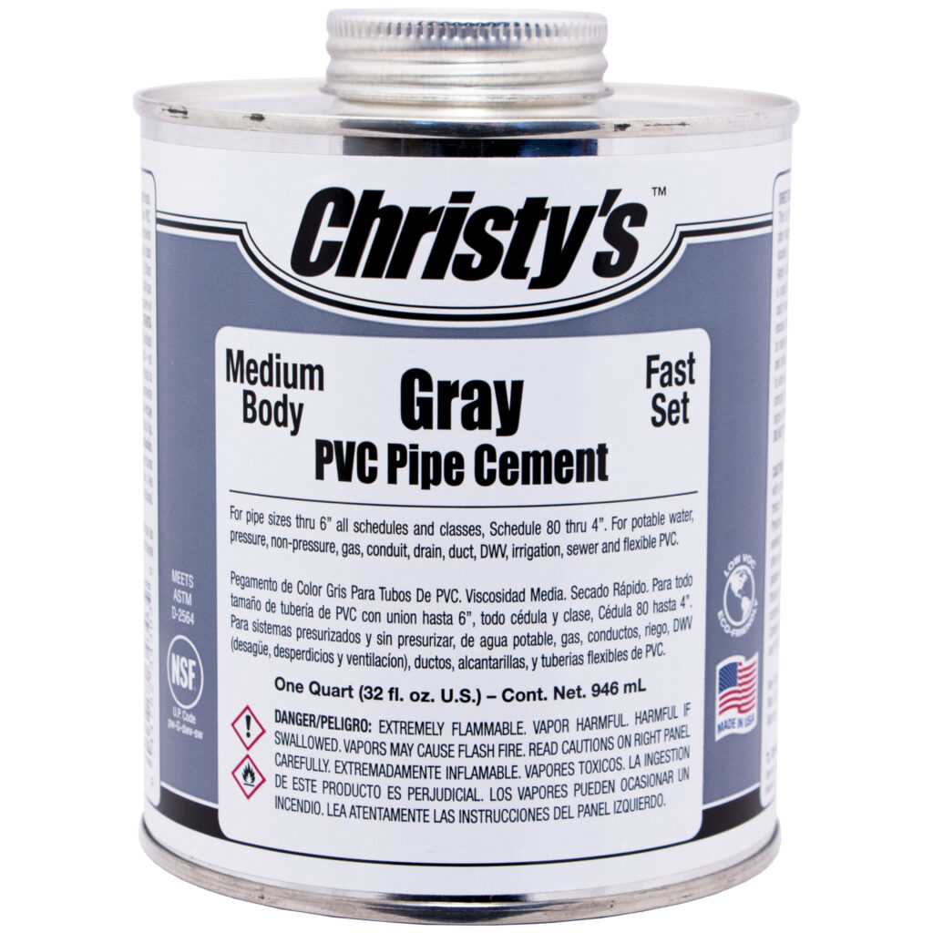Gray Heavy PVC Cement - Christy's