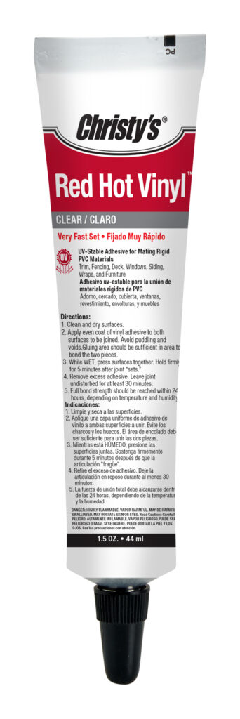 Red Hot Clear Vinyl Adhesive - Christy's