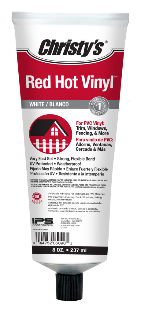 Red Hot White Vinyl Adhesive - Christy's