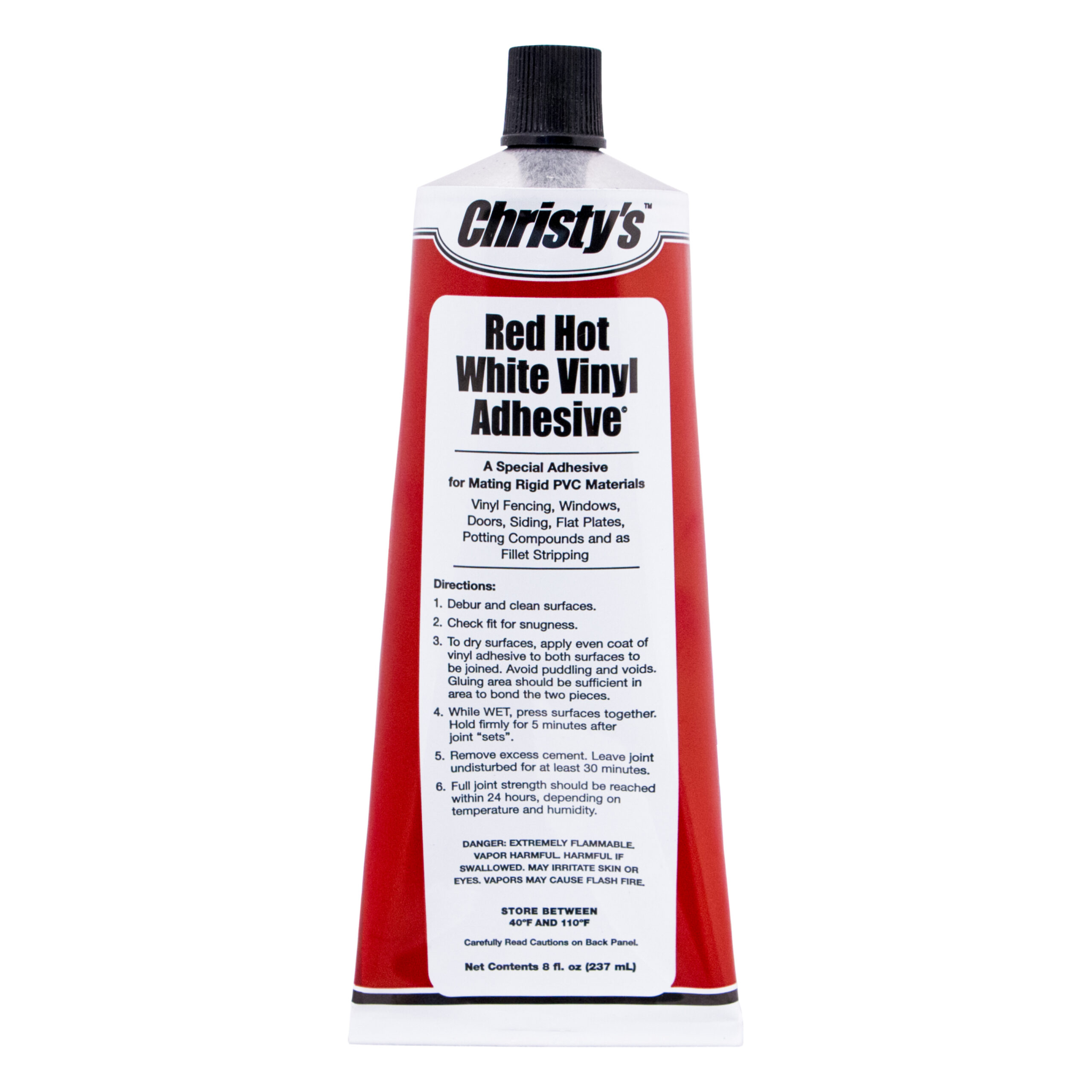 Red Hot White Vinyl Adhesive - Christy's