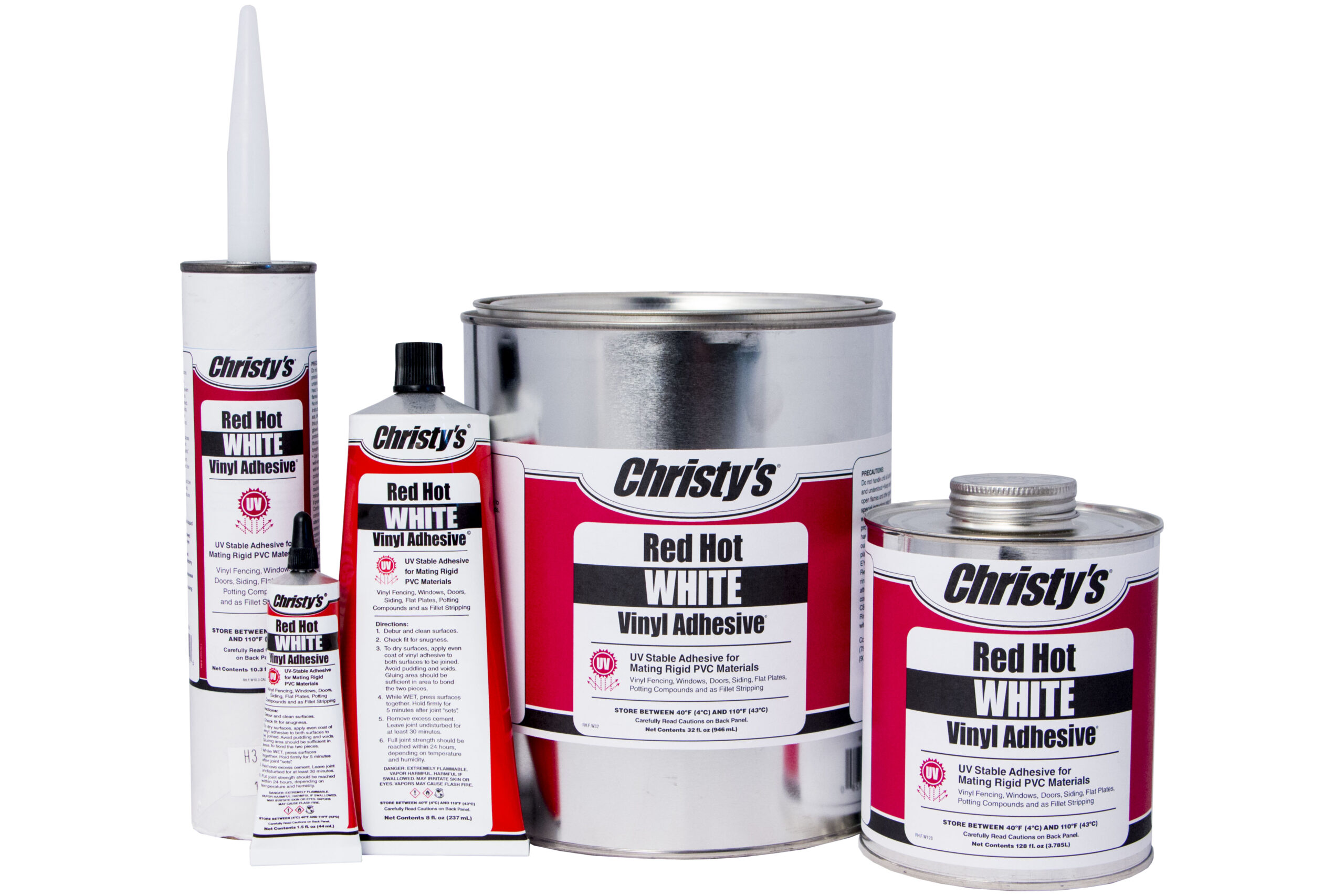 Red Hot White Vinyl Adhesive - Christy's