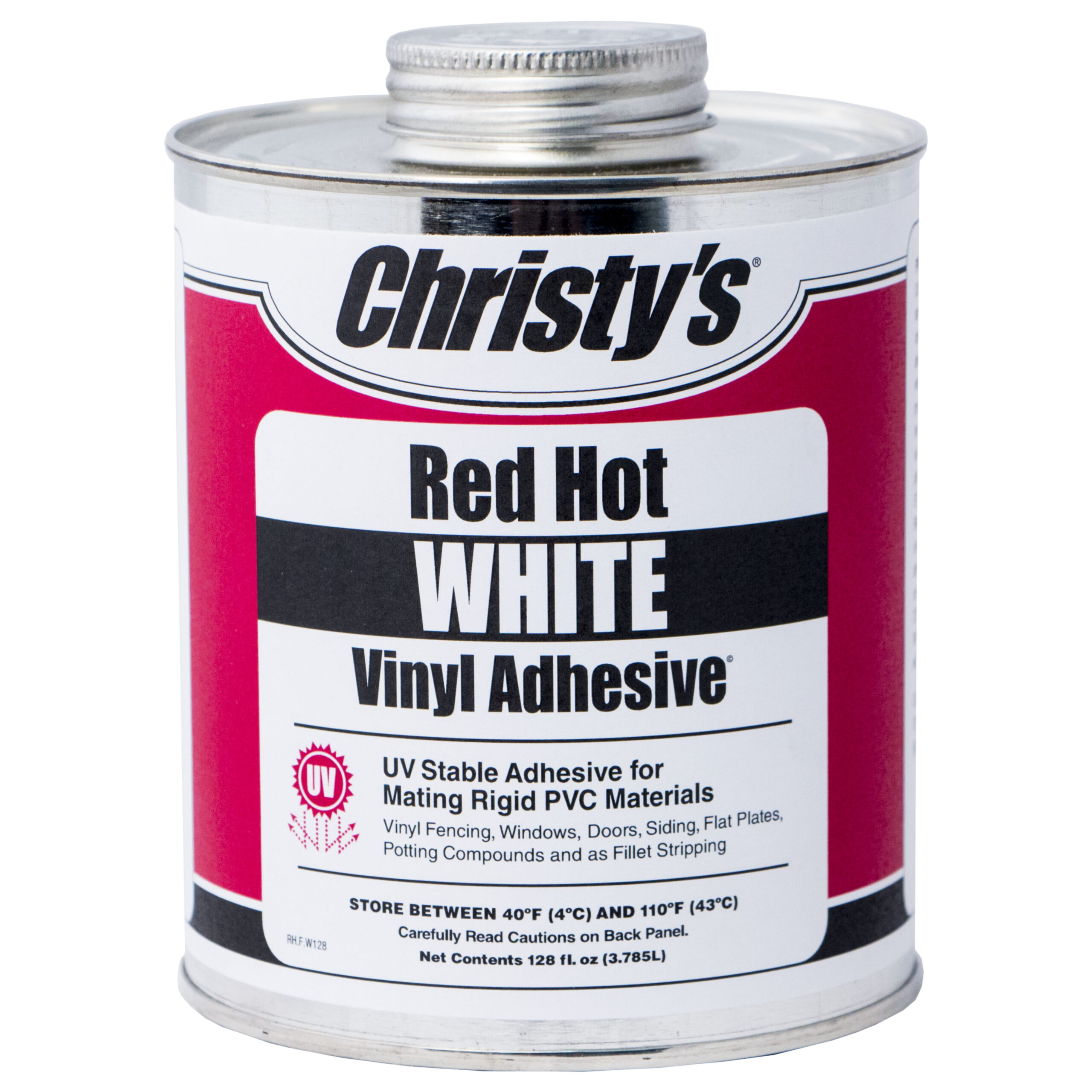 Red Hot White Vinyl Adhesive - Christy's