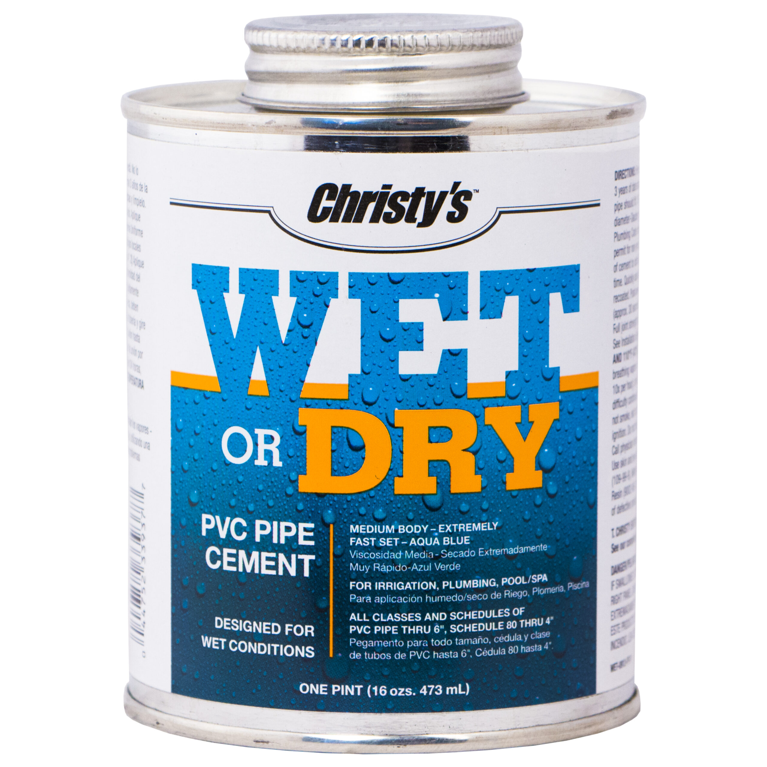 Wet or Dry Conditions PVC Cement - Christy's