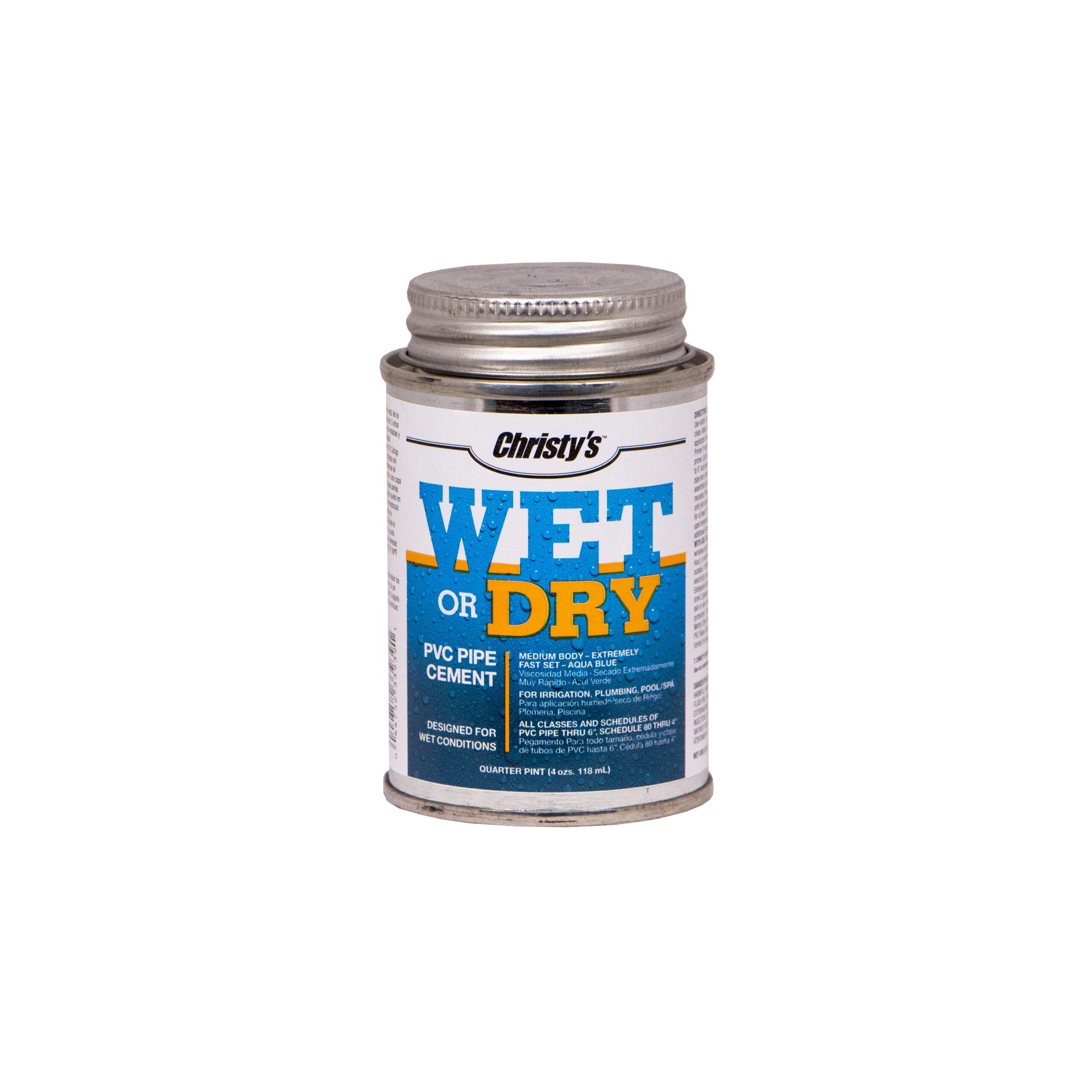 Wet or Dry Conditions PVC Cement - Christy's