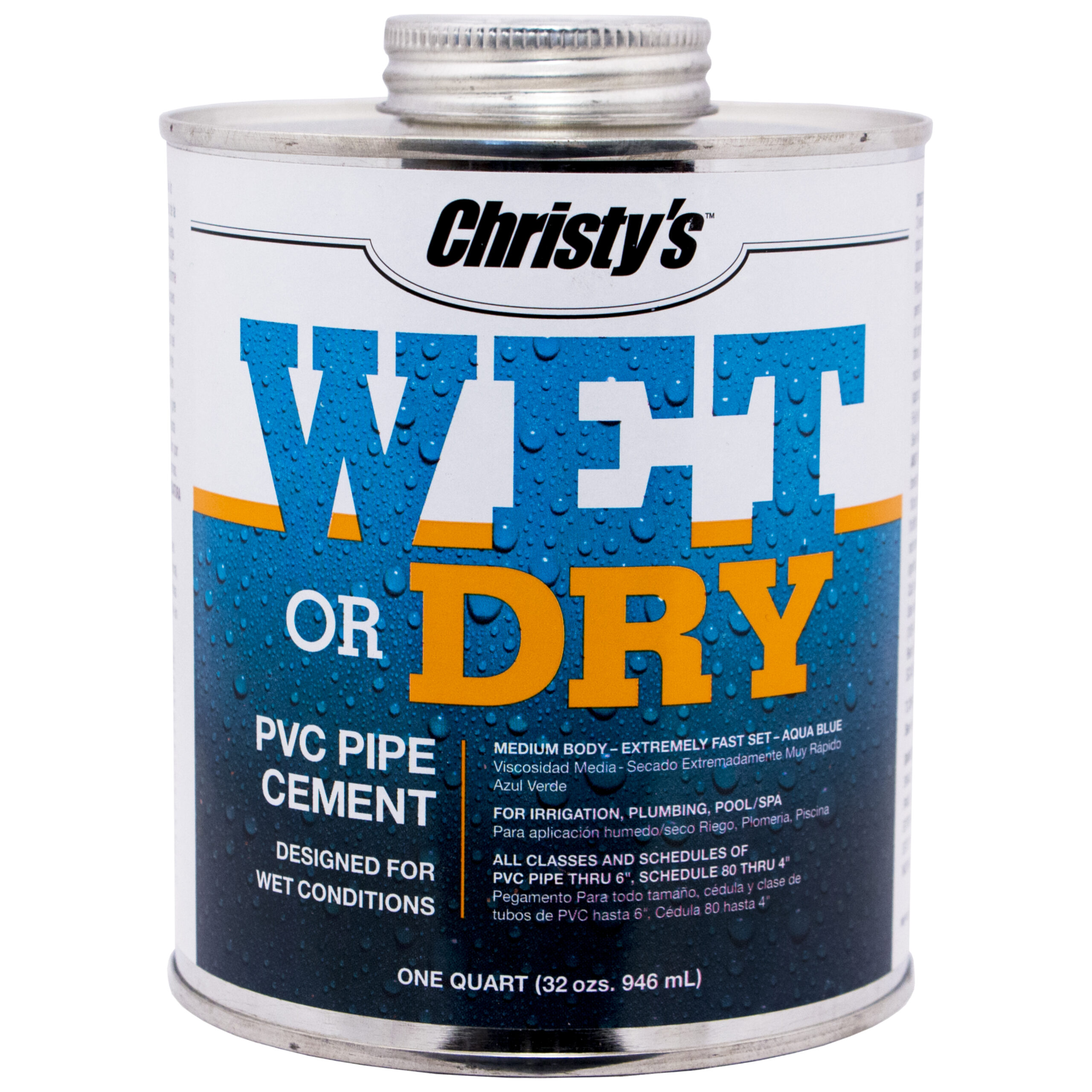 Wet or Dry Conditions PVC Cement - Christy's
