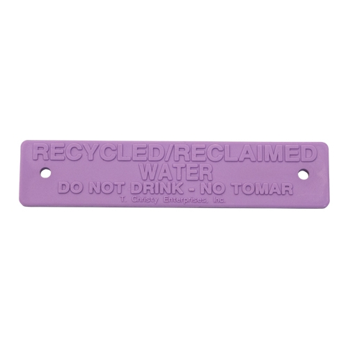 Reclaimed/Recycled Water Valve Box Nameplate - Christy's