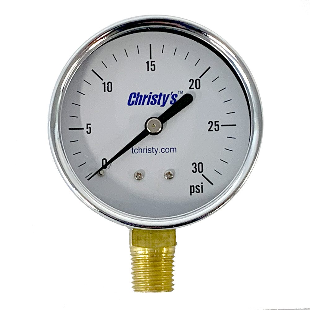 2 1/2 inch Pressure Gauge/ 0-30 PSI - Christy's