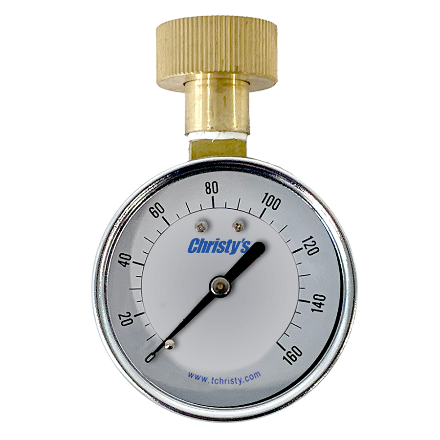 Water Test Gauge 2 1/2 inch DIAL/ 0-160 PSI - Christy's